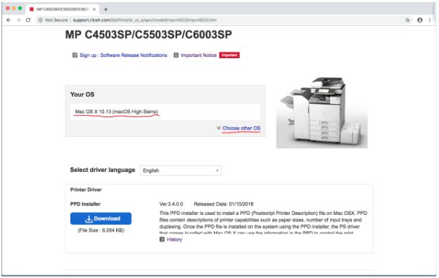 Setting Up Mac OS to Print With Your Ricoh